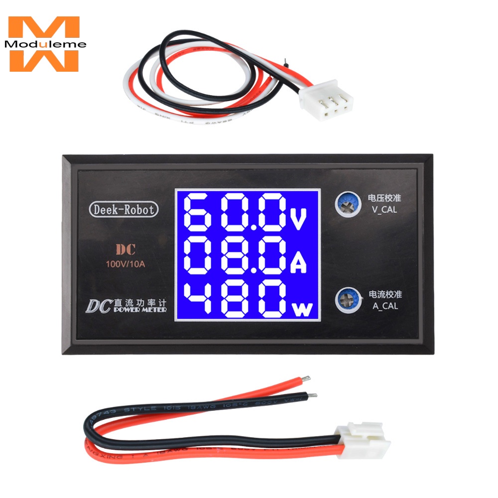 Digital Multimeter DC 0-100V 10A Voltage Amperage Power Energy Meter DC ...