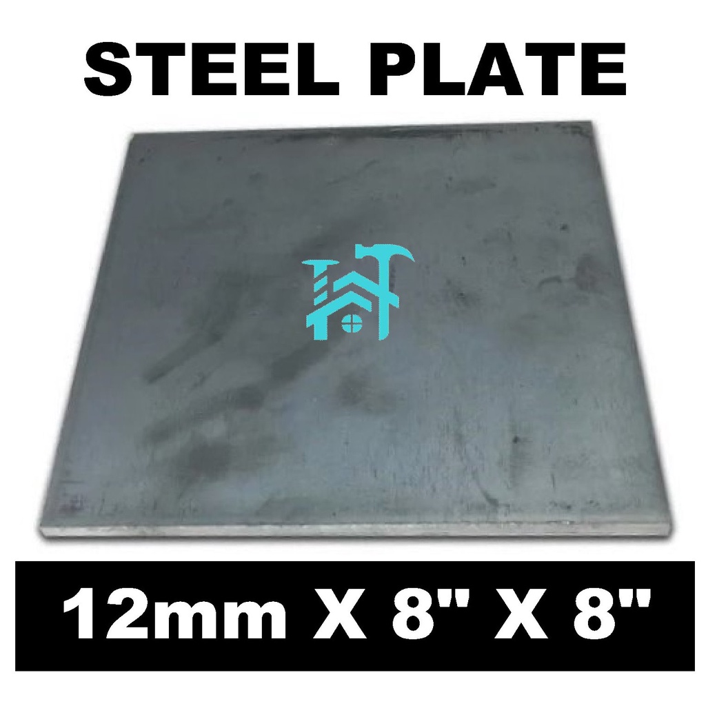 STEEL PLATE BASE PLATE 11.80 TO 12mm THICK X 8 X 8 INCHES | Shopee ...