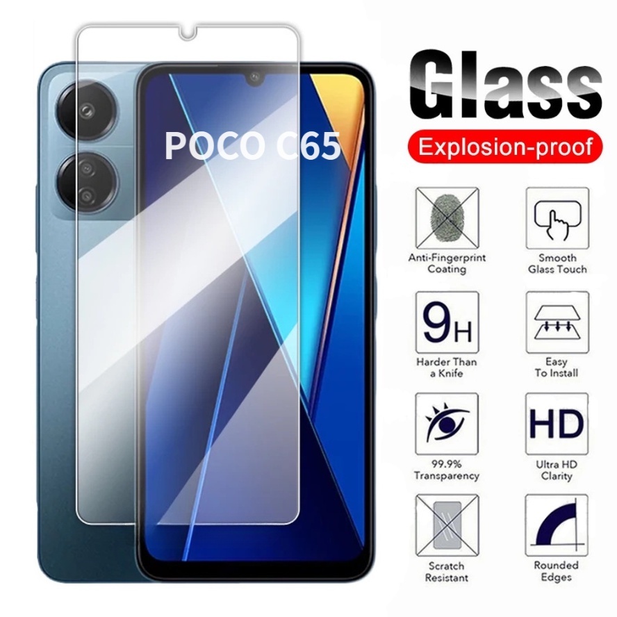9H Screen Protector Tempered Glass For Xiaomi Poco C65 PocoC65 2023 ...
