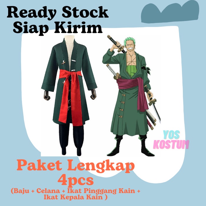 Roronoa zoro one piece Costume Adult anime cosplay Clothes halloween ...