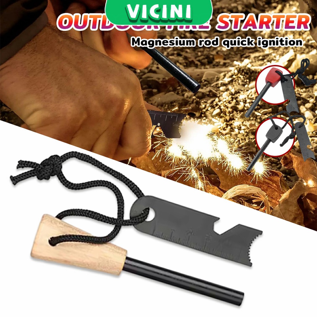 Fire Starter Outdoor Survival Magnesium Flint Stone Camping Picnic ...