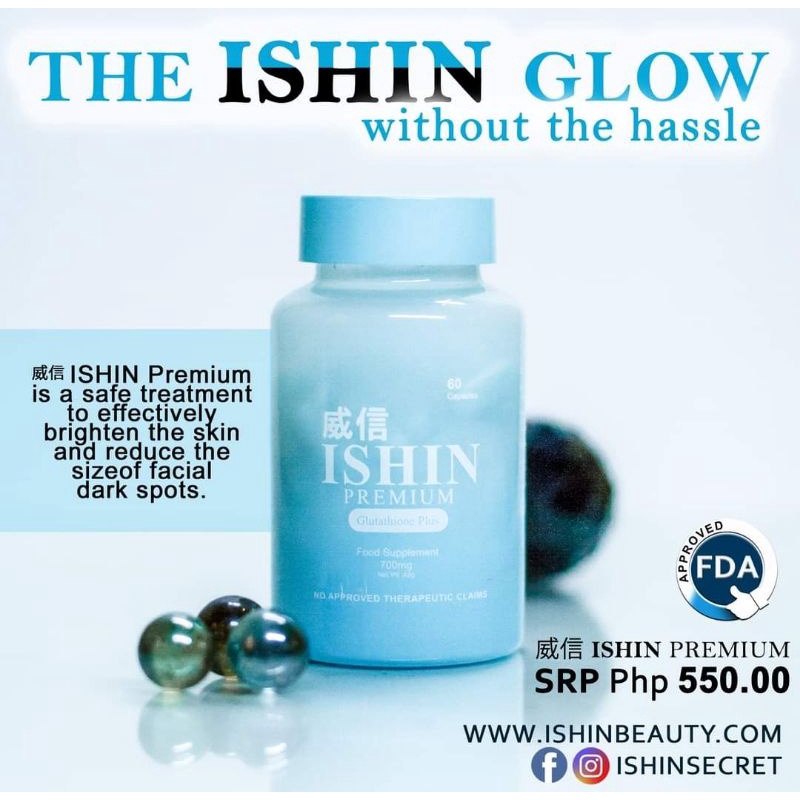 ISHIN PREMIUM 3IN1 GLUTATHIONE FAST RESULT HIGHER GLUTATHIONE CONTENT ...
