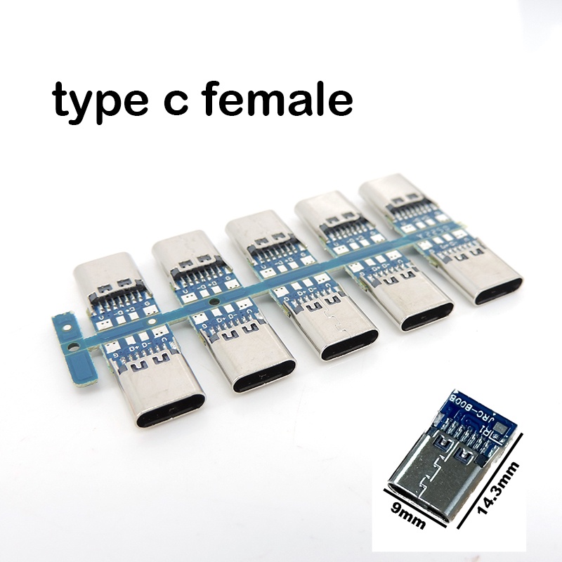 USB 3.1 type c Female Connectors Jack Tail usb c feMale Plug Electric ...