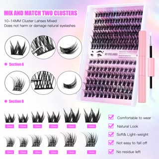 10D 20D D Curl Eyelash Extension Set Mix 9-16MM Lash DIY Grafted False ...
