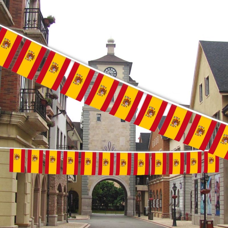 Spain Flag String Banner Spanish Country Flag Hanging Bunting Banners ...