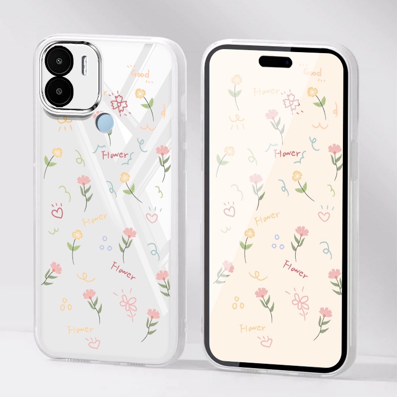 YBD Ultra Thin Color Transparent Phone Case for Redmi A1 A2 Plus A1+ A2 ...