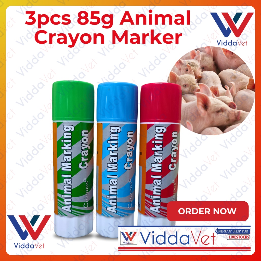 Viddavet 3 pcs Crayon Marker Set for Pigs ass. Animal crayon marker set ...