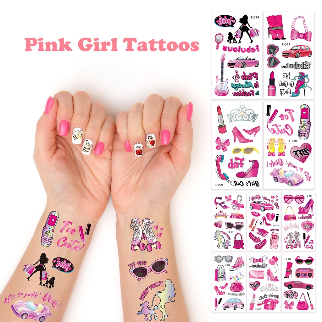 Valentine's Day Waterproof Long Lasting Cartoon Lovely Heart Tattoo ...