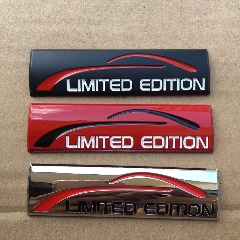 Car 3d Three-Dimensional Limited Car Sticker Fender Side Label Metal ...