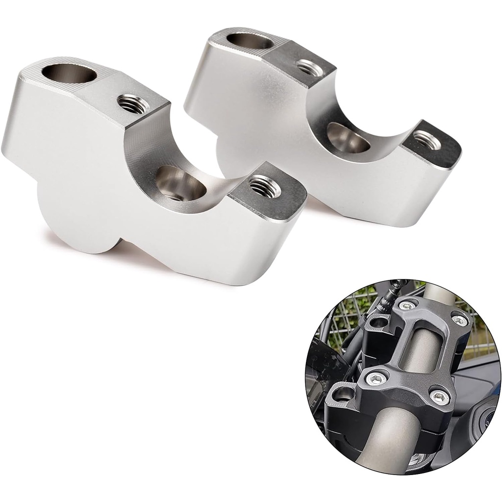 LEDISHUN Motorcycle Handlebar Handle Bar Riser Heighten Compatible with ...