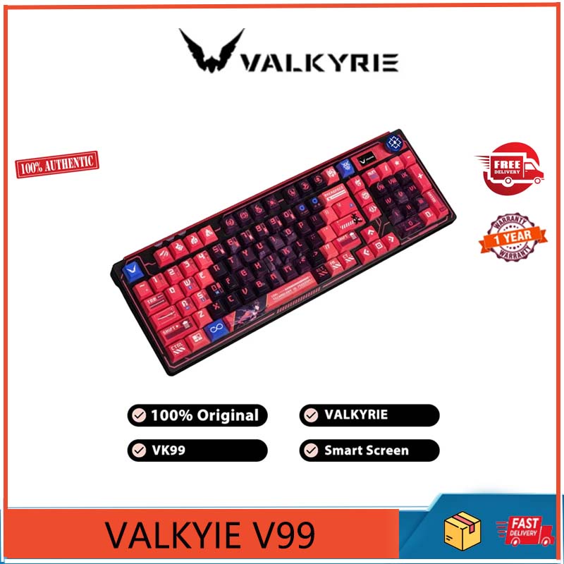 Valkyrie VK99 mechanical keyboard with multifunctional knob, smart screen, three modes, RGB ...