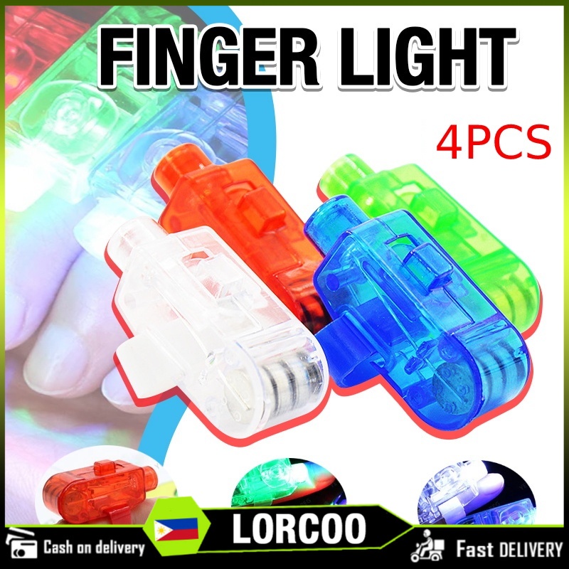 Ring LED Finger Beams Laser Finger Ring Beam Light Up Glowing Toy Party ...