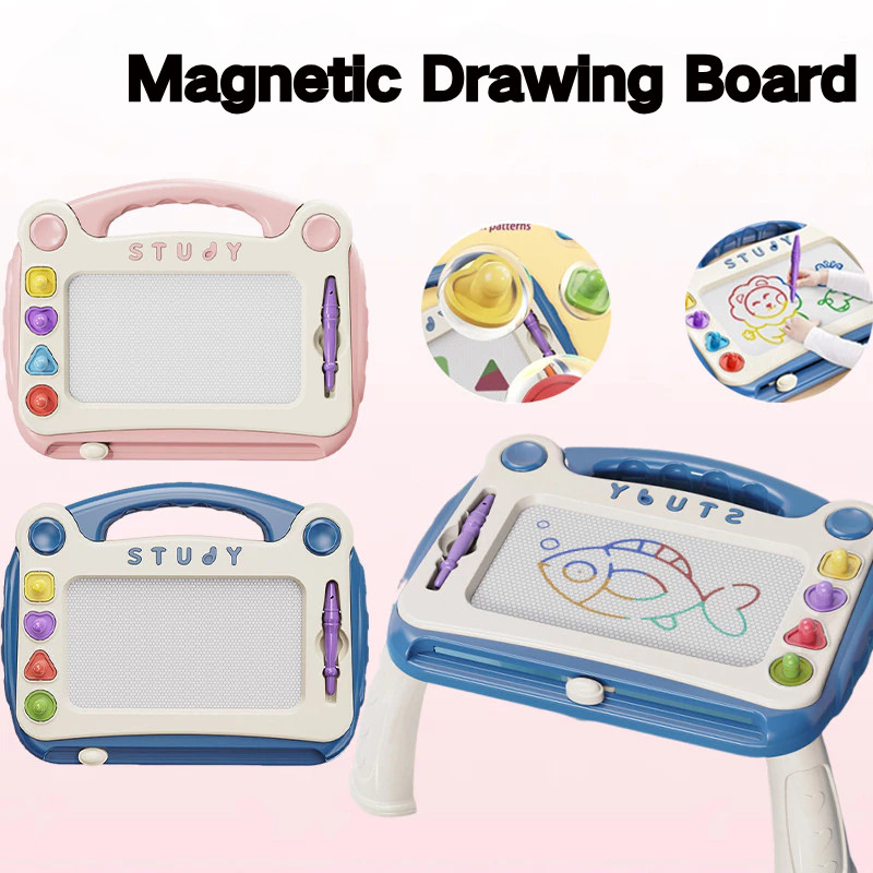 Magnetic Drawing Board with Stand Doodle Erasable Sketchpad Early ...