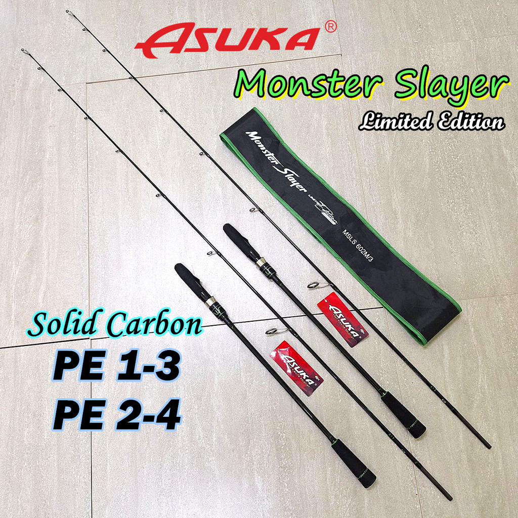 ASUKA MONSTER SLAYER ROD LIMITED EDITION SOLID CARBON JIGGING ROD KOLAM ...