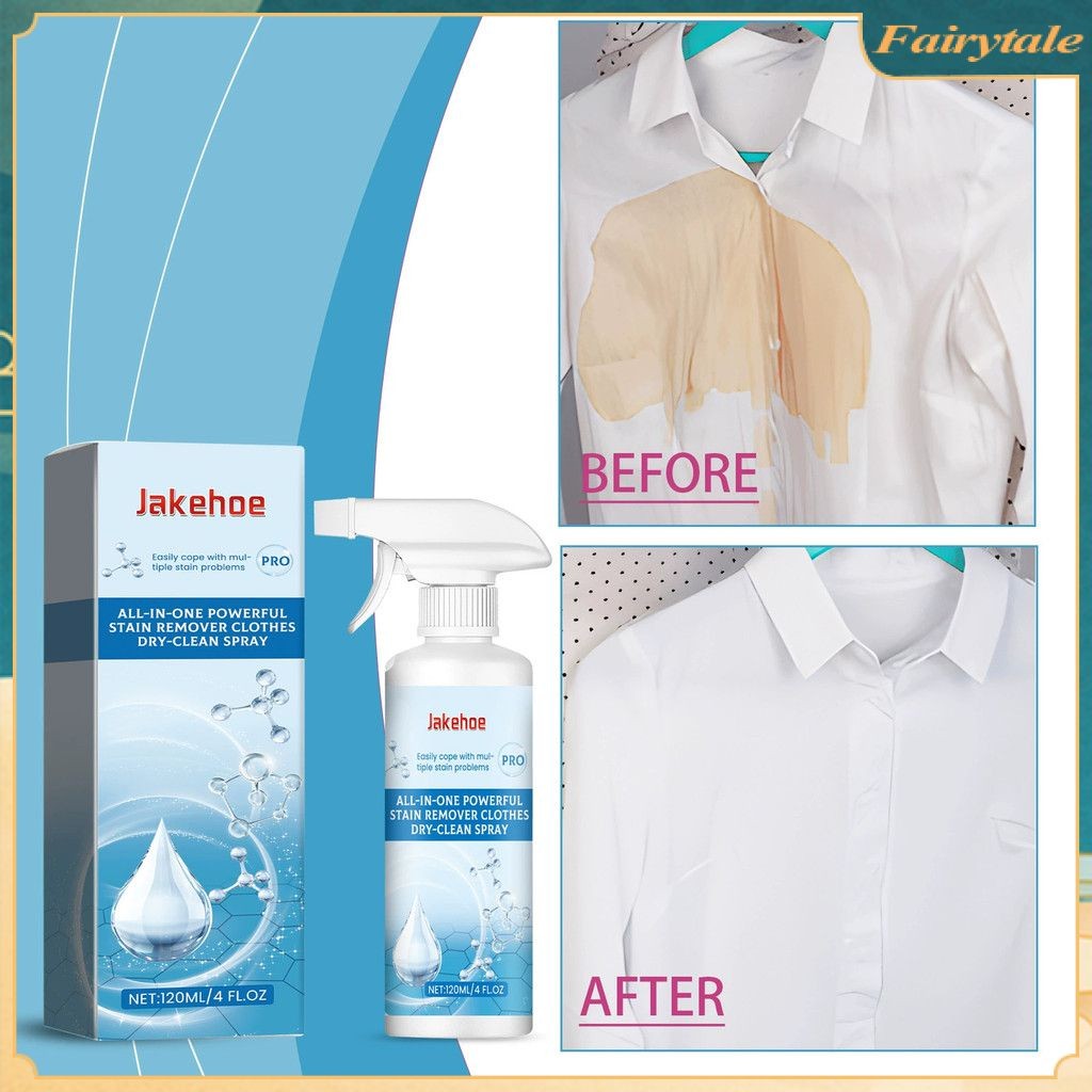 60ml Fabric Stain Remover No-wash Laundry Stain Remover Spray 120ml ...