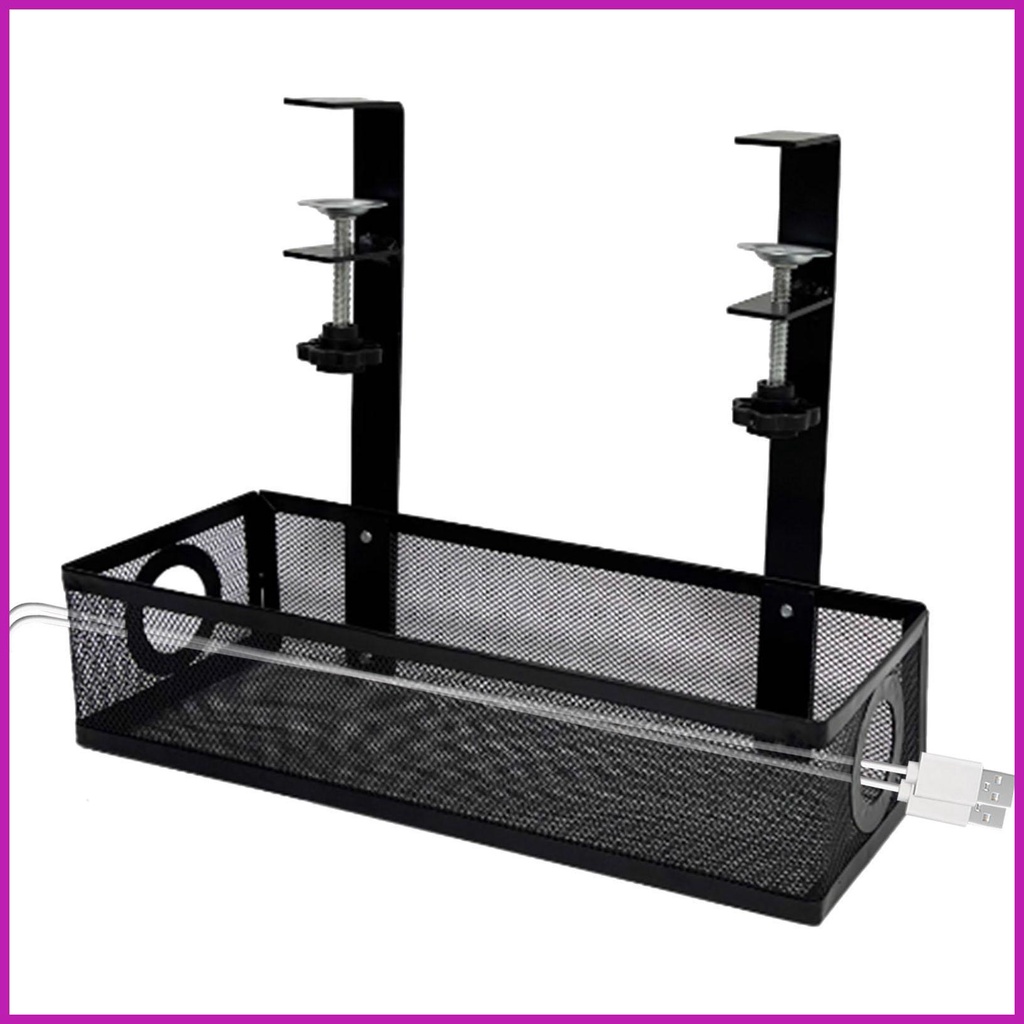 Under Desk Cable Organizer No Punching Wire Rack for Office Desks ...