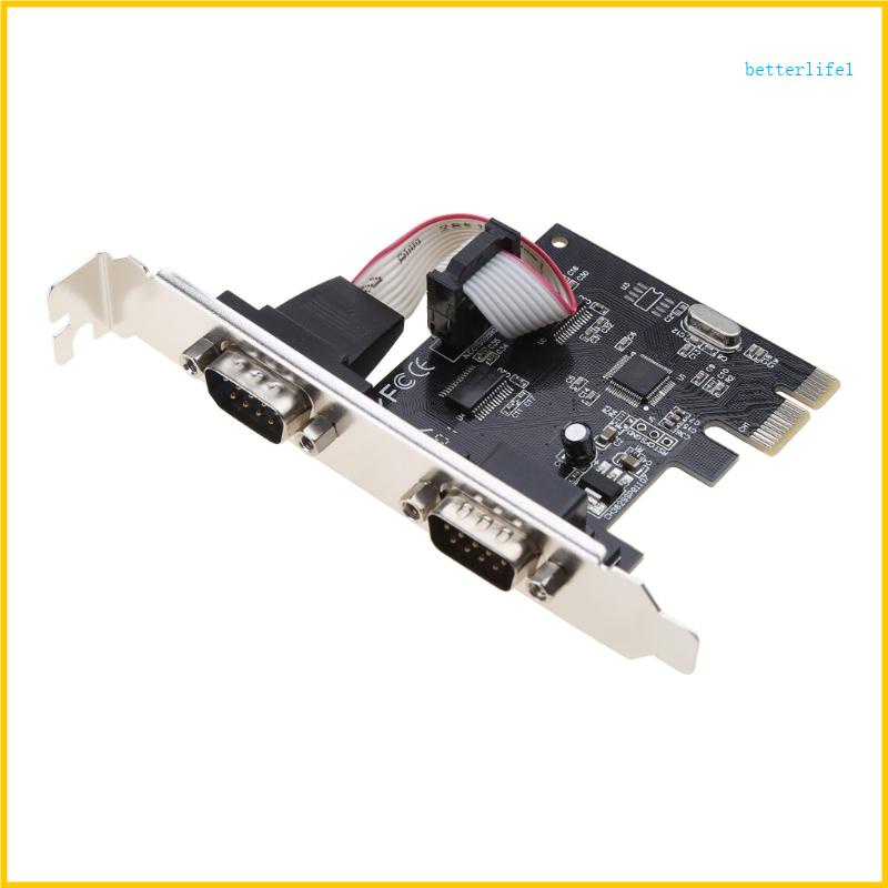 BTM PCIE to Two Serial Port DB9 Card RS232 COM Port PCIE PCI for ...