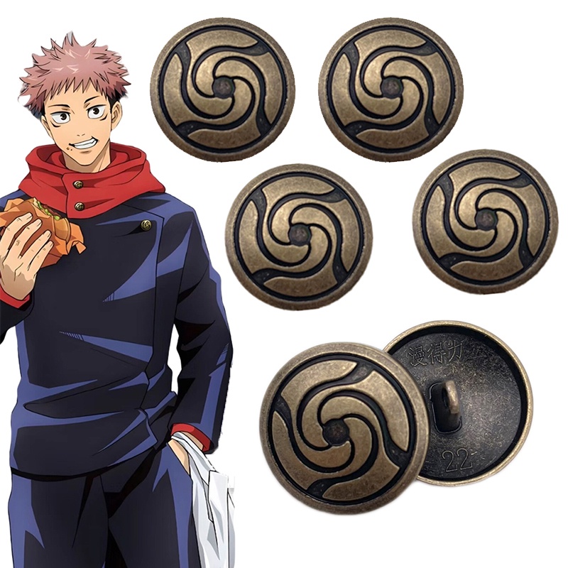 Anime Jujutsu Kaisen Button Satoru Gojo Itadori Yuji Fushiguro Megumi ...