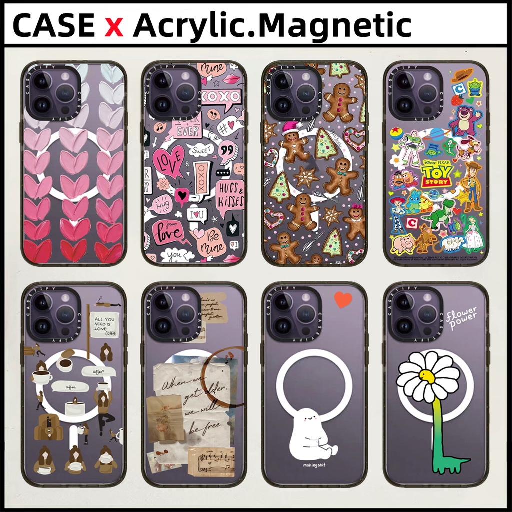 CASETIFY【Gradient Pink Love Label】Acrylic Magnetic Casing For iPhone 15 ...