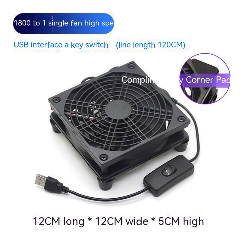 Router Cooling Fan Rack 5V USB Fan TV Box Laptop Optical Modem Cooling ...