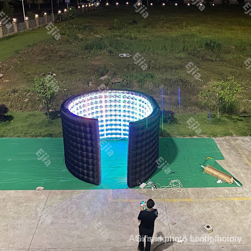 Wholesale 360 Photo Booth led curved enclosure 360 video camera booth ...