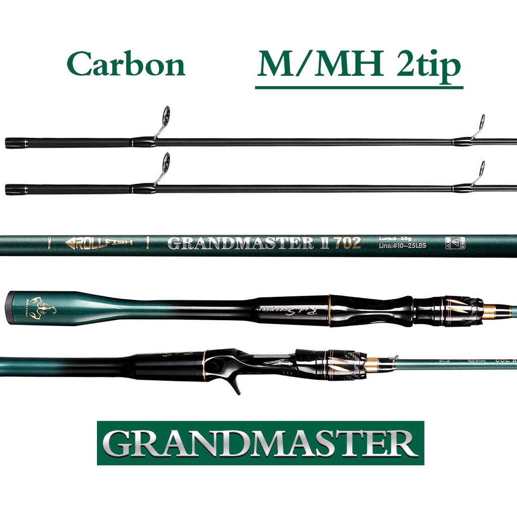 【NYA】1.8M/2.1M/2.4M 10-25Ib 2tips M/MH Carbon Fiber Bait Casting ...