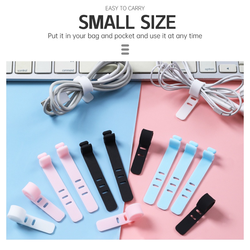 Portable silicone winder tie strap data cable network cable storage ...