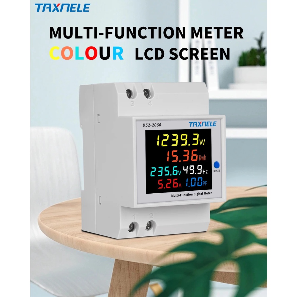 AC Monitor 110V 220V 380V 100A Voltage Current Power Factor Active KWH ...