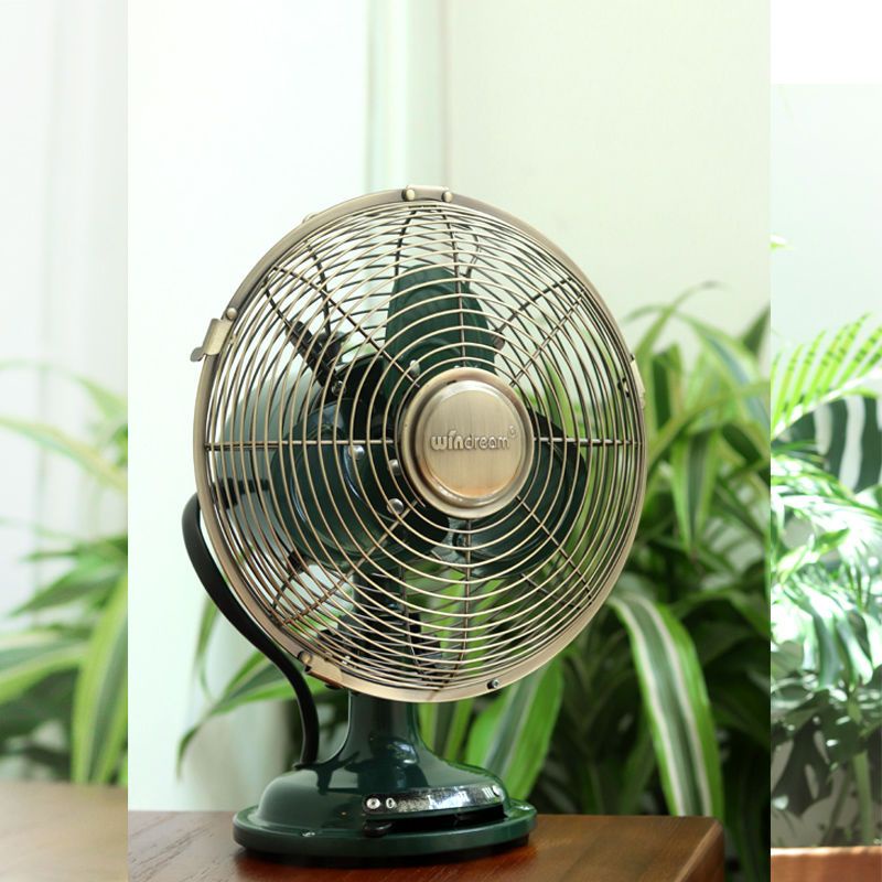 Mini desk fan retro fan electric fan dormitory computer fan metal ...