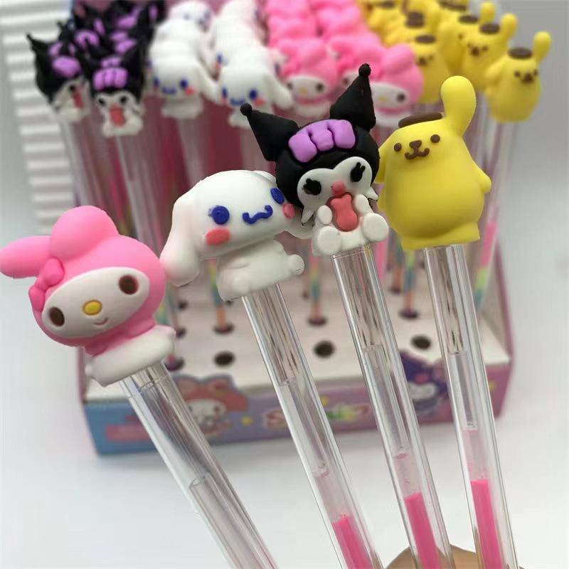 4 Piece Sanrio Mymelody Kuromi Cinnamoroll PomPom Purin Cute Candy Text ...