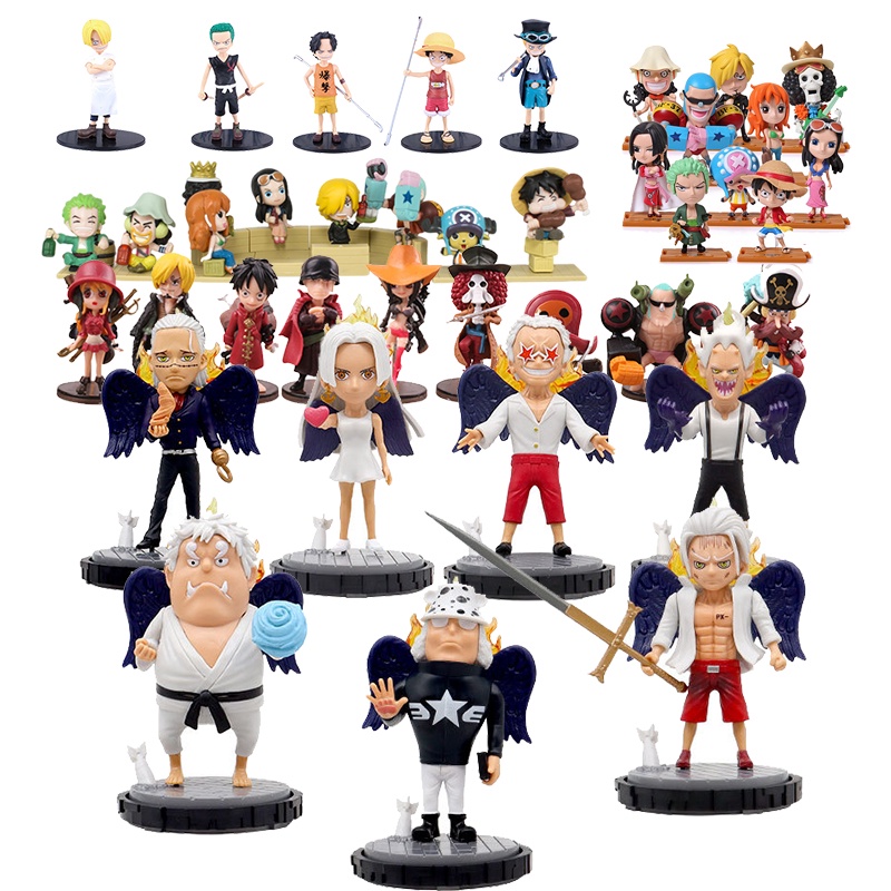 One Piece Figure Set Luffy Zoro Chopper Franky Nami Robin Sanji Brook ...