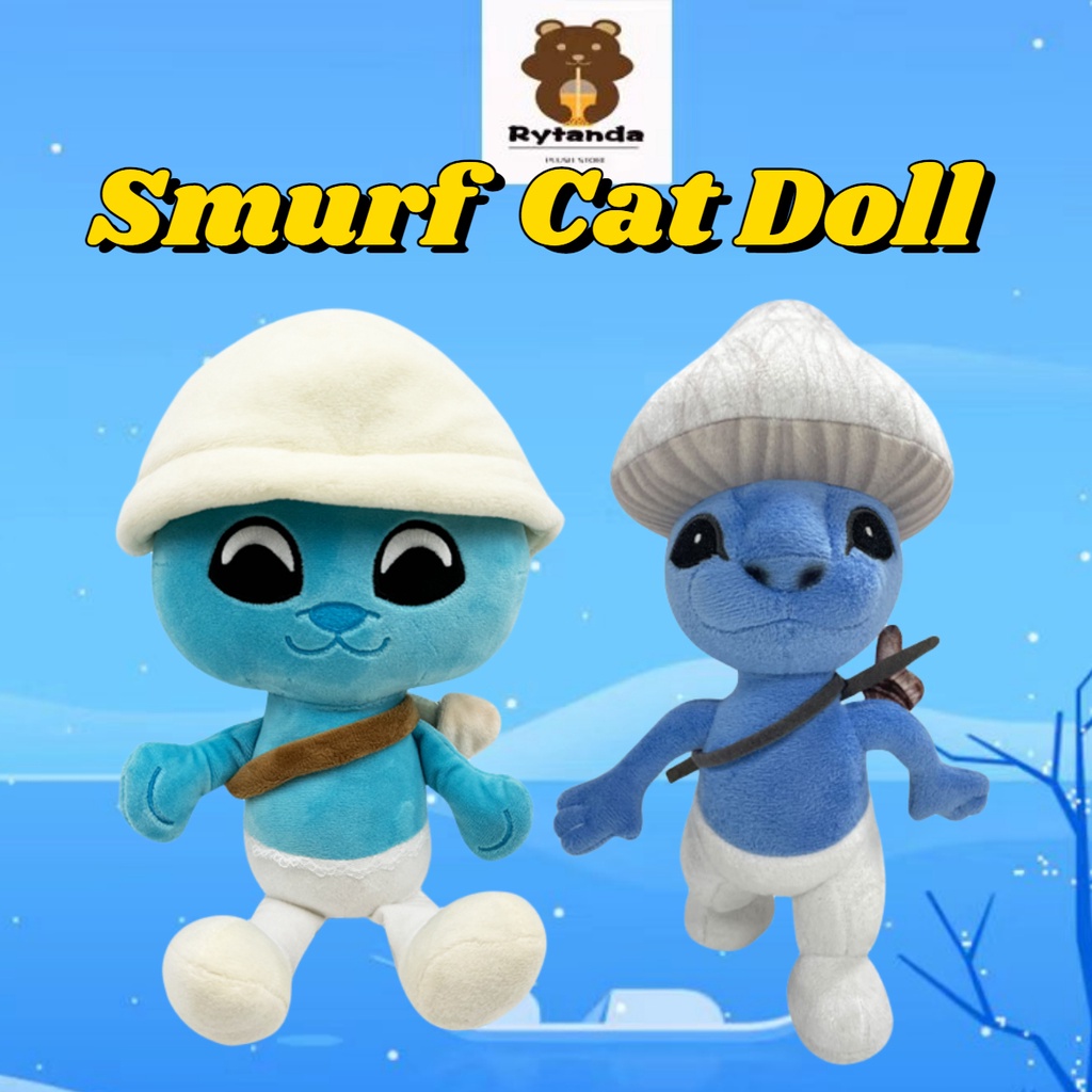 Rytanda 25cm Smurf Cat Plush Toy Russia Smurfed Cat Doll Toro Inoue ...