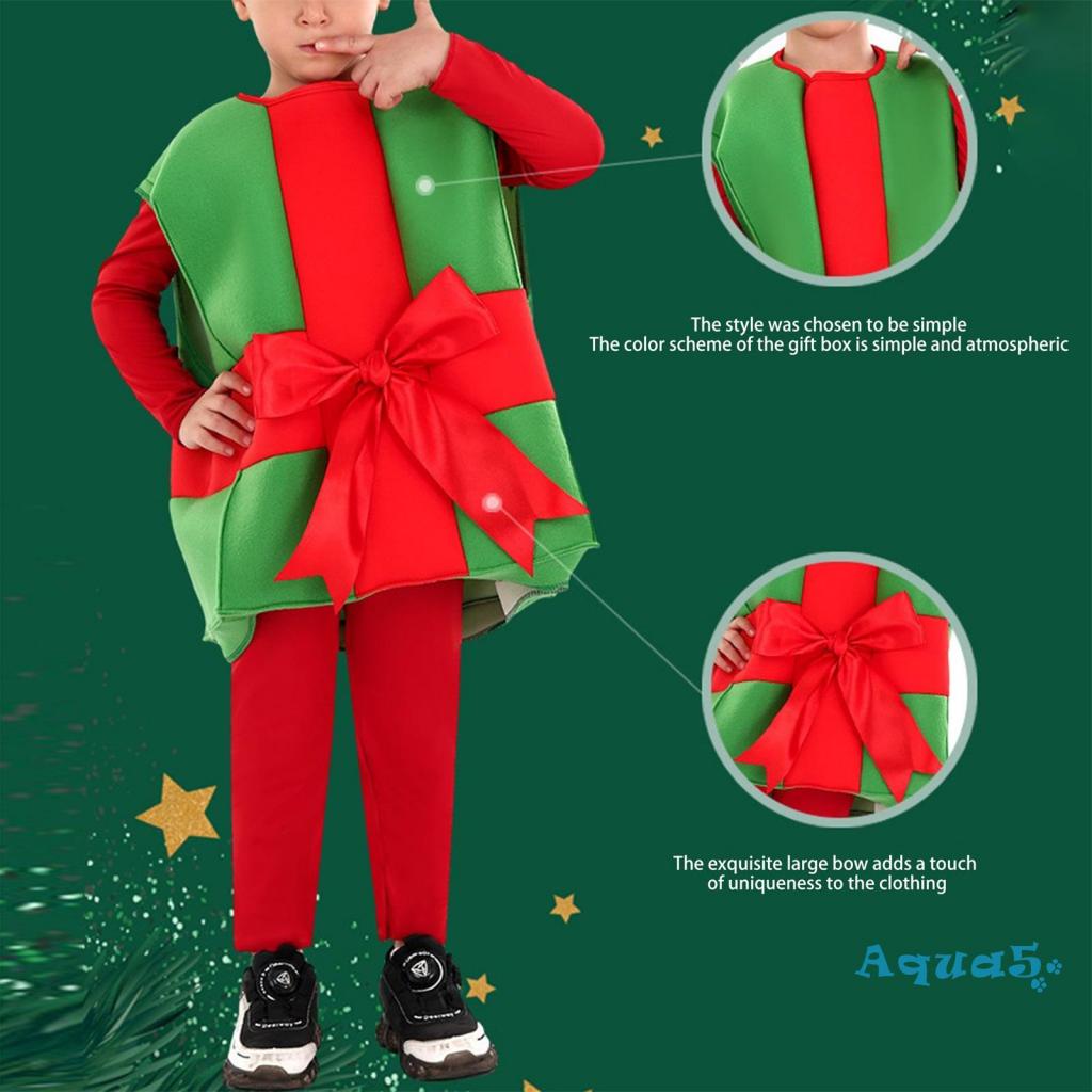AQQ-Kids Christmas Gift Box Costume Sleeveless Cosplay Clothes for ...