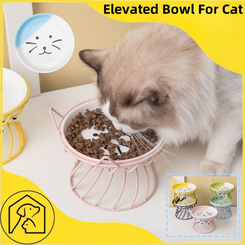 Elevated Bowl For Cats Ceramic Cat Bowl With Stand Dog Drinking Bowl ...