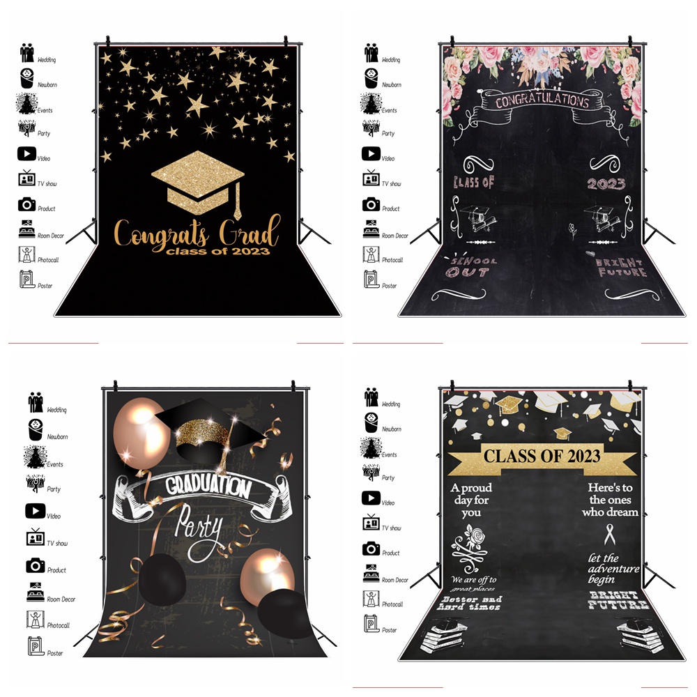 2025 Gold Light Ribbon Graduation Ceremony Doctorial Hat Portrait ...