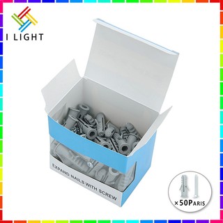 (Fast Delivery)Per Box(50Pairs) 6mm/8mm/10mm Heavy-duty Tox with screw ...