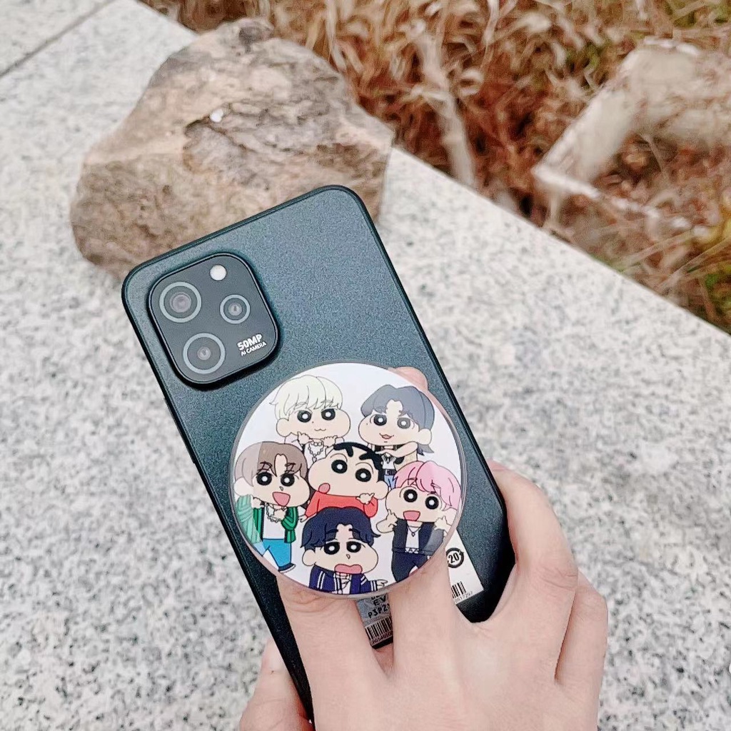 Kpop Idol TXT Collab Crayon Shinchan Acrylic Phone Grip Griptok Moa ...