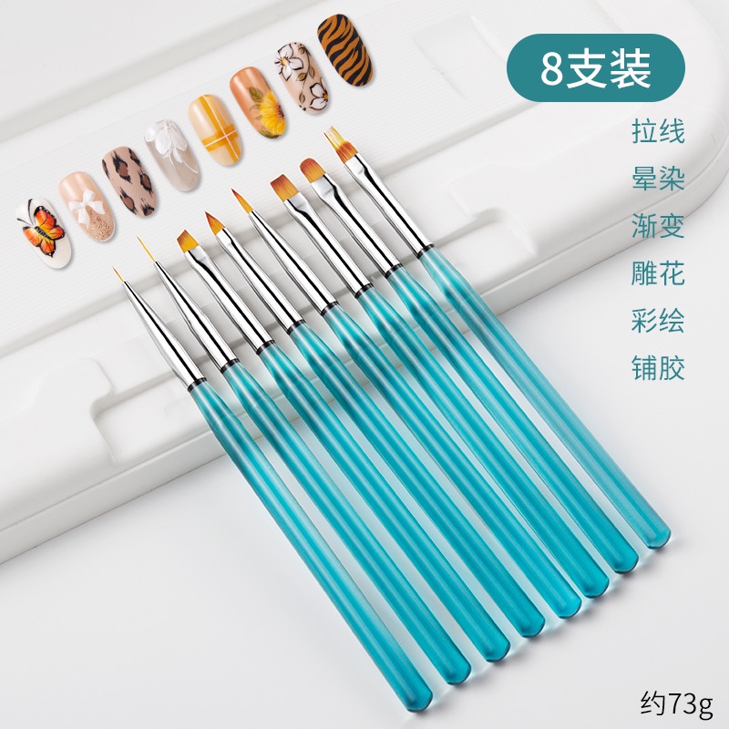 Japanese Style Acrylic Ocean Blue Rod Pull Line Pen Hook Line Pen ...