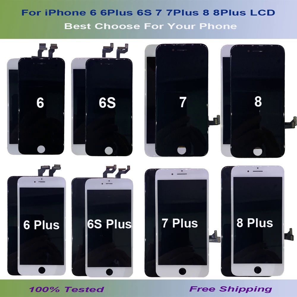 100% new for iPhone 6 LCD screen display for 6s 7 8 plus LCD 3D Touch ...