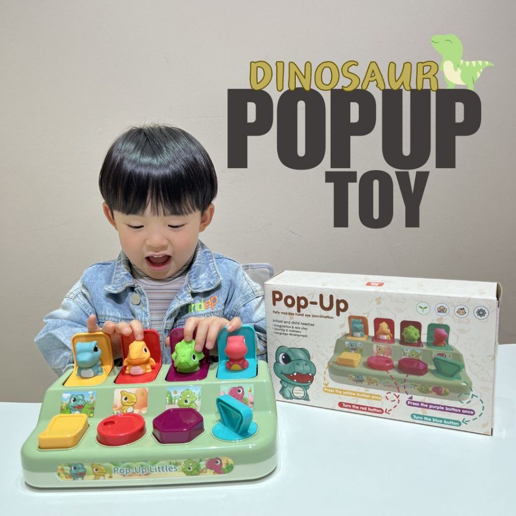 BYJ Dinosaur Pop Up Toy Montessori Early Learning Toy | Shopee Philippines