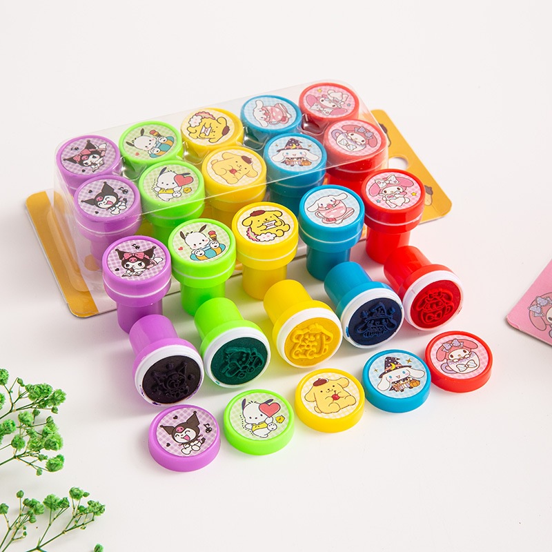 10pcs Sanrio Reward Stamp Set Kid Cartoon Stawberry Bear Mymelody ...