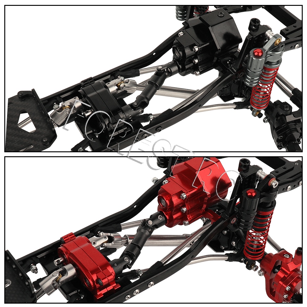 313mm wheelbase 1/10 SCX10 II All-Metal Chassis Frame Remote Control Car Model Simulation ...