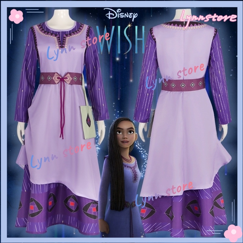 [Child/Adult Sizes] DISNEY Cartoon Movie WISH Cosplay Costume ASHA ...