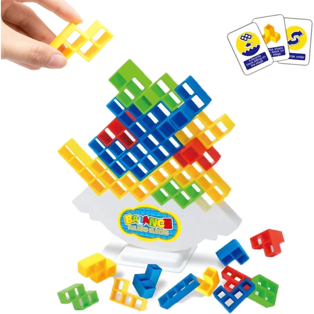 16/32/48/80/96 Pcs Tetra Tower Balance Stacking Building Blocks Game ...