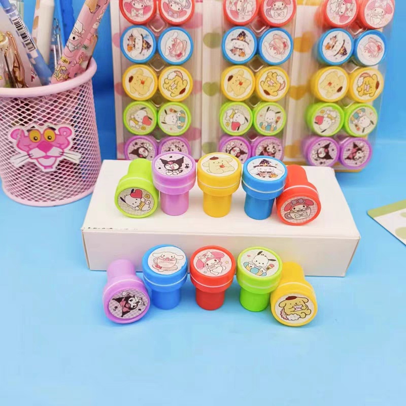 10pcs/set Sanrio Cute Eraser Stamp Set Fun Handmade Pattern Student ...