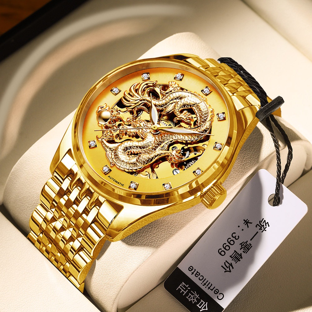 Men Watch Steel Band (Genuine Leather) Multifunctional Waterproof ...