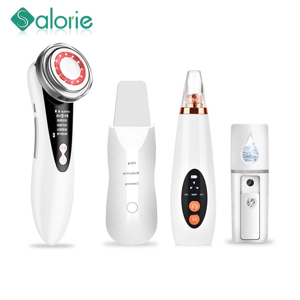 4pcs/set EMS LED Light Therapy Face Lifting Device + Ultrasonic ...