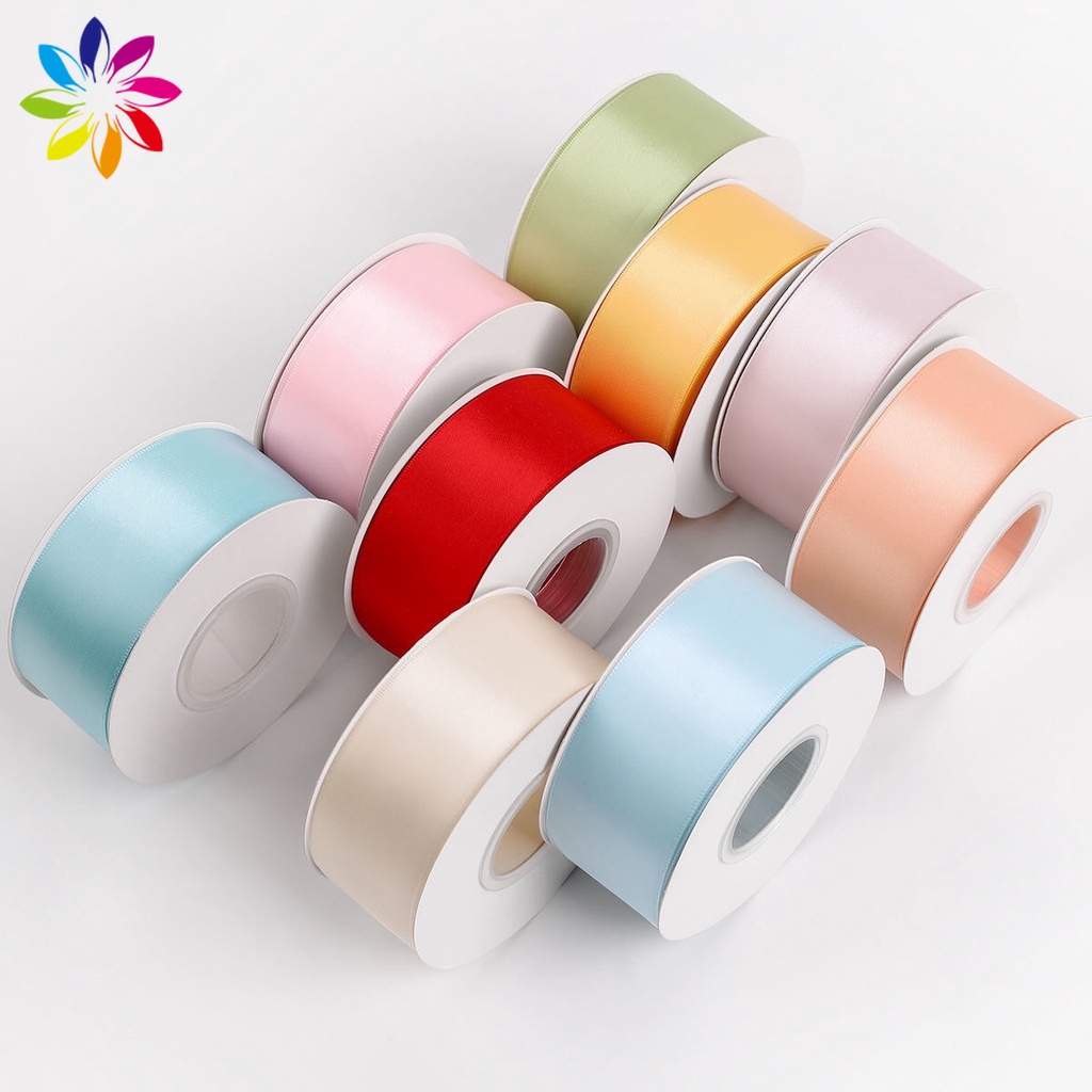 JWS 4cm 25yards Satin Ribbon Roll Gift Packaging Ribbon Flower Making ...