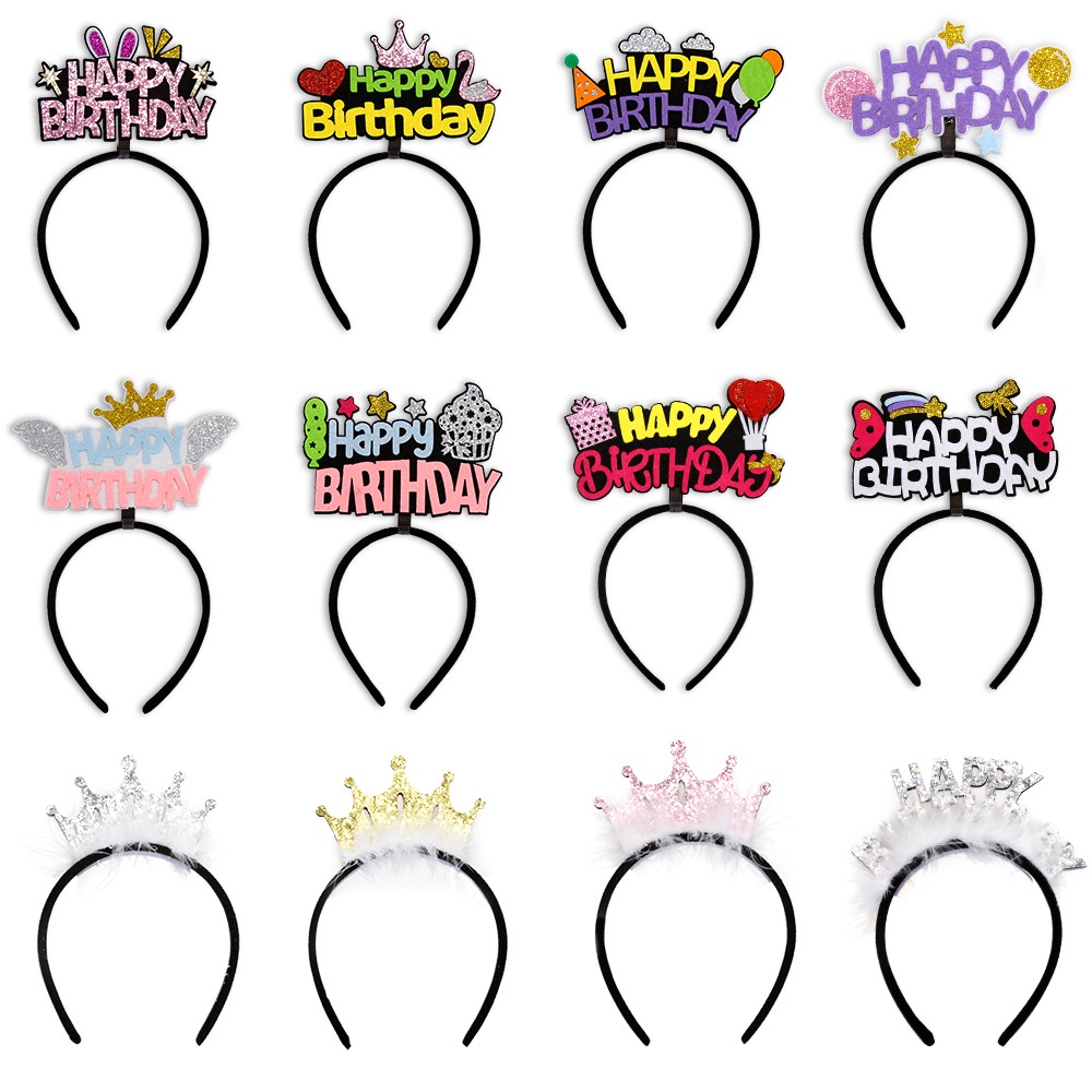 Happy Birthday Headband/Sparkling Letter Birthday Headband/HAPPY Crown ...