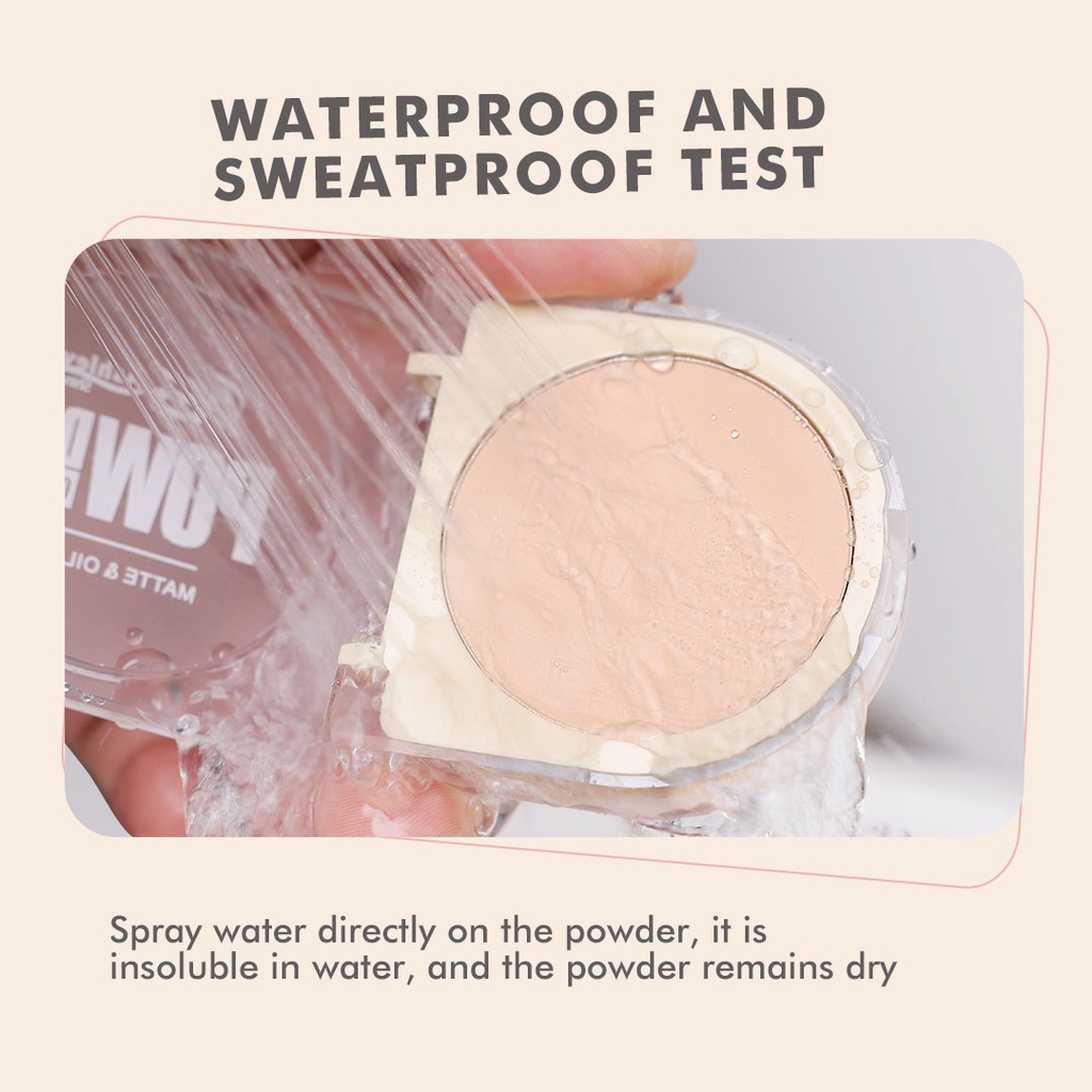 Ashley Shine Matte Face Powder Compact Oil Controls Powder Make Up 6g ...